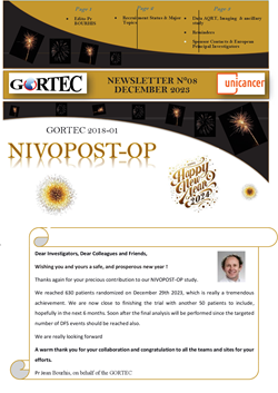 Newsletters Essais - GORTEC - GROUPE ONCOLOGIE RADIOTHERAPIE TETE ET COU